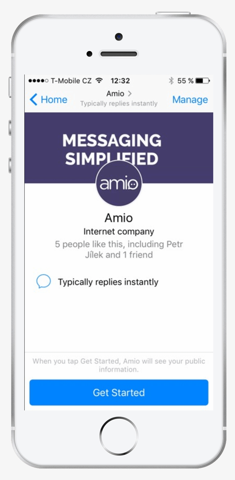 Get Started Button On Conversation Start - Get Started Button Facebook Messenger PNG Image ...