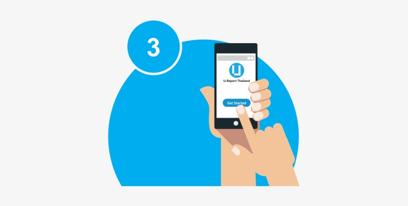 Tap "get Started" Button To Start The Registration PNG Image ...