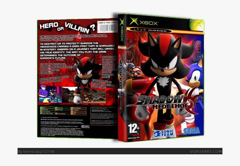 Shadow The Hedgehog Box Art Cover - Shadow The Hedgehog Game Xbox One ...