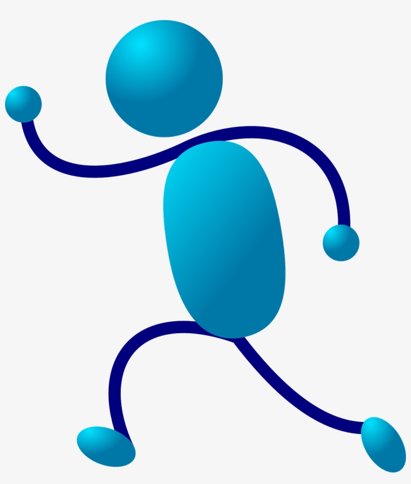 Stick Figures Running Clip Art