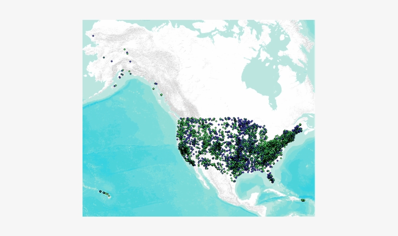 Major Dams Of The United States, Puerto Rico And The - Map Of Dams In ...