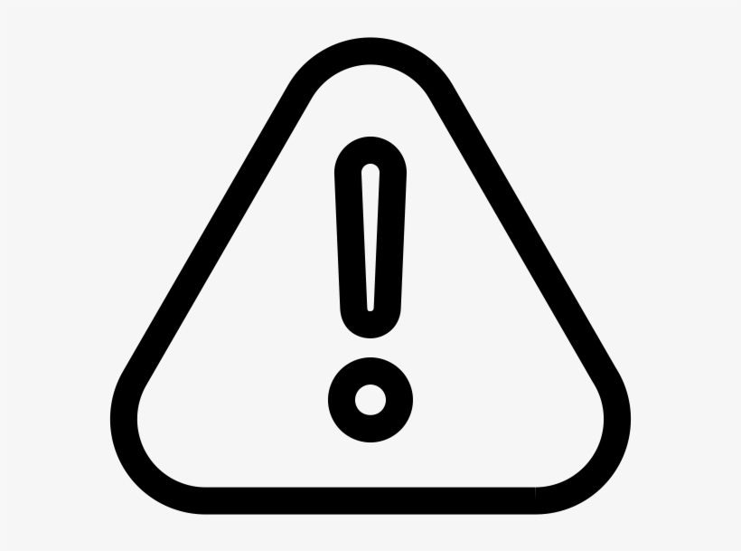 Download Warning - Safety Sign Black And White | Transparent PNG ...