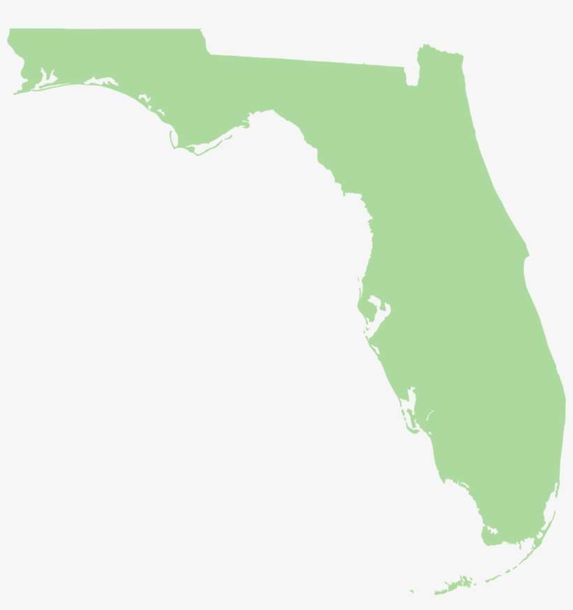 Download Clipart Florida State Contour Png Flordia State - Map Of ...