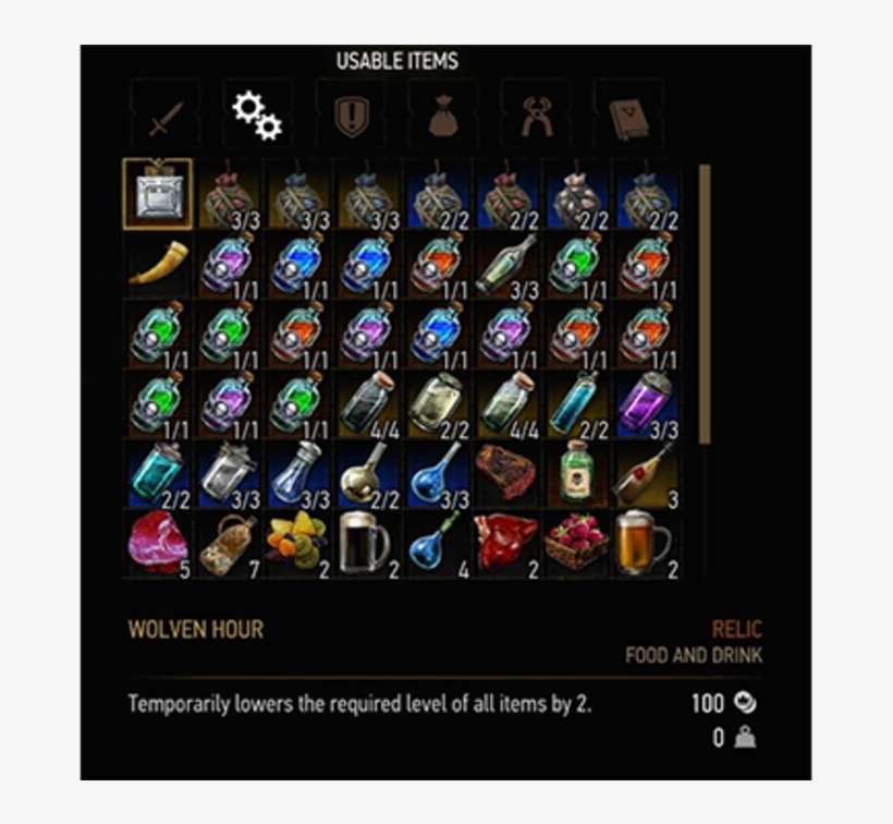 Witcher 3 Potion Inventory PNG Image | Transparent PNG Free Download on ...