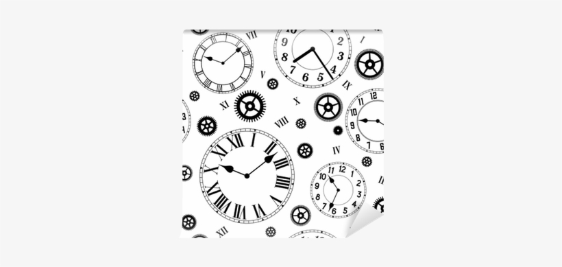 Download Clocks And Gears Vector Seamless Pattern - Clock | Transparent ...