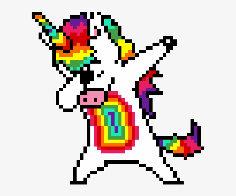 Download Dabbing Unicorn Omggggggggggggggg - Pixel Art A Imprimer ...