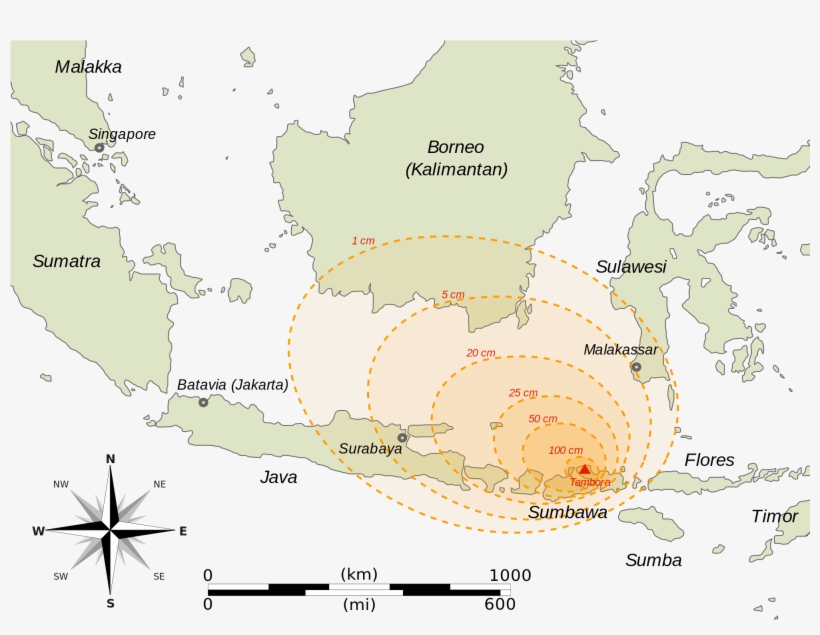 Open - Tambora Volcano 1815 Map PNG Image | Transparent PNG Free ...