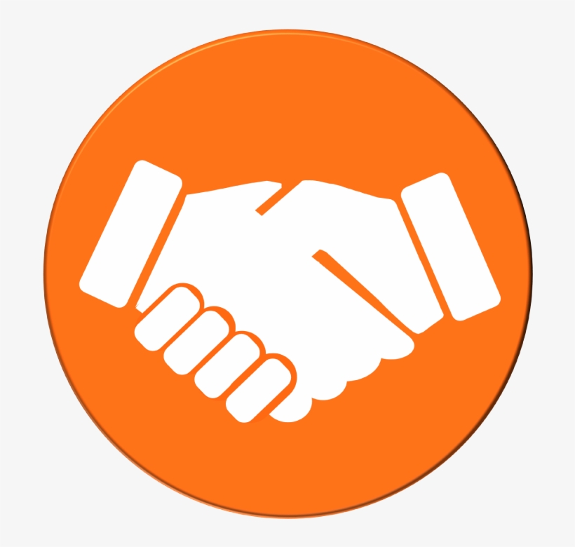 View Larger Image - Shaking Hands Icon Orange PNG Image | Transparent ...