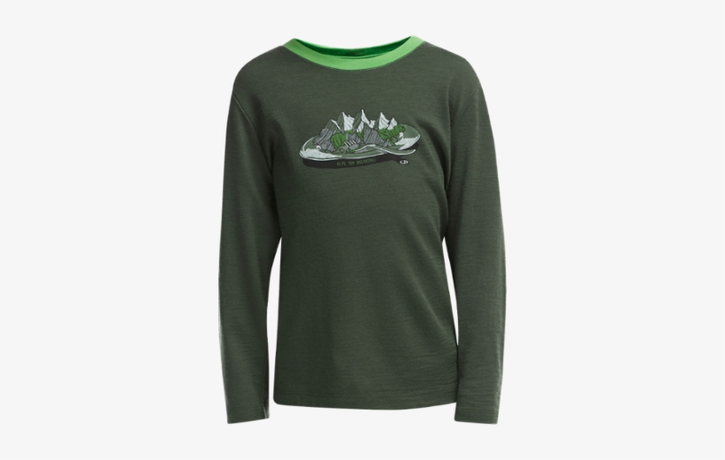 Icebreaker Boy's Tech Alps For Breakfast Long-sleeve PNG Image ...