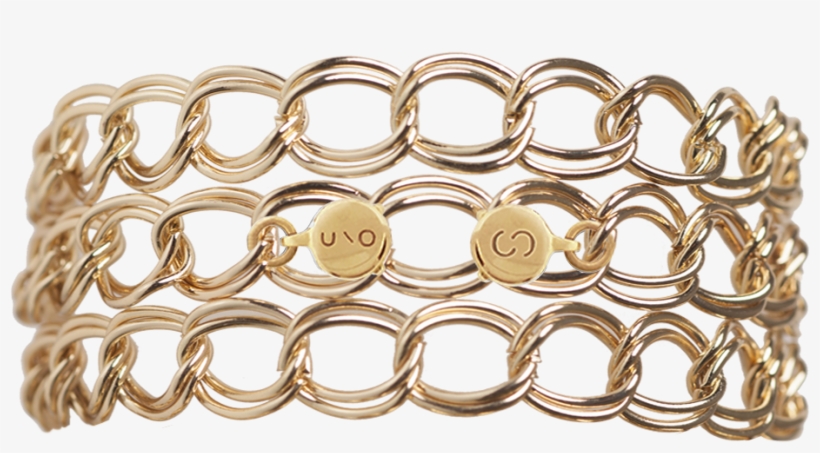 Uno Gold Double Link Chain - Gold PNG Image | Transparent PNG Free ...