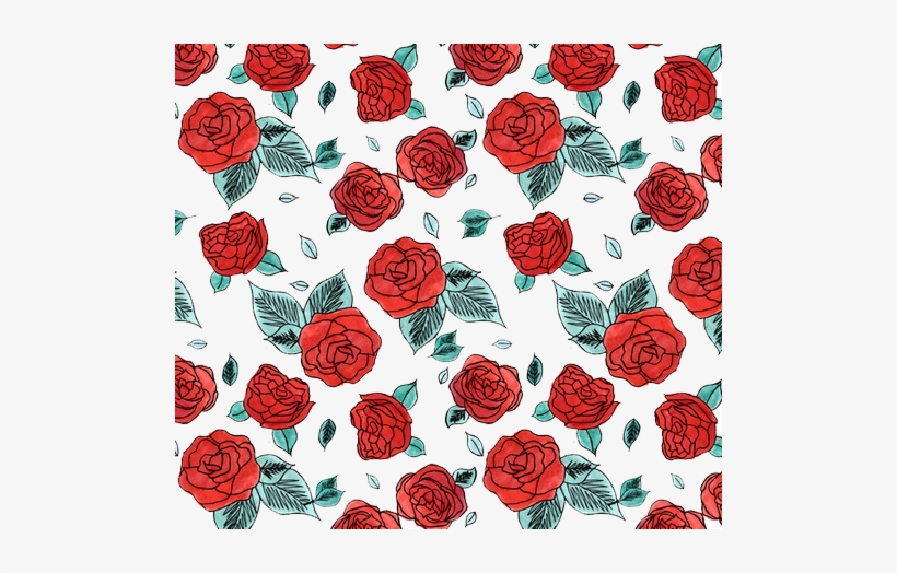 Download Red Floral Tumblr Backgrounds - Roses Print | Transparent PNG ...