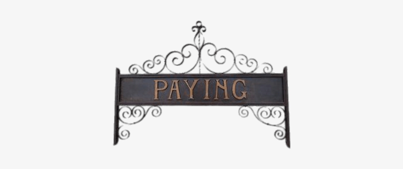 Iron And Bronze Bank Sign - Bank PNG Image | Transparent PNG Free ...