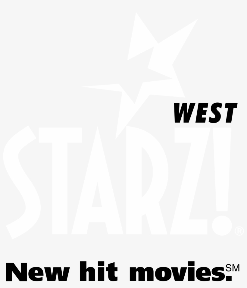 Starz West Logo Black And White - Portable Network Graphics PNG Image ...