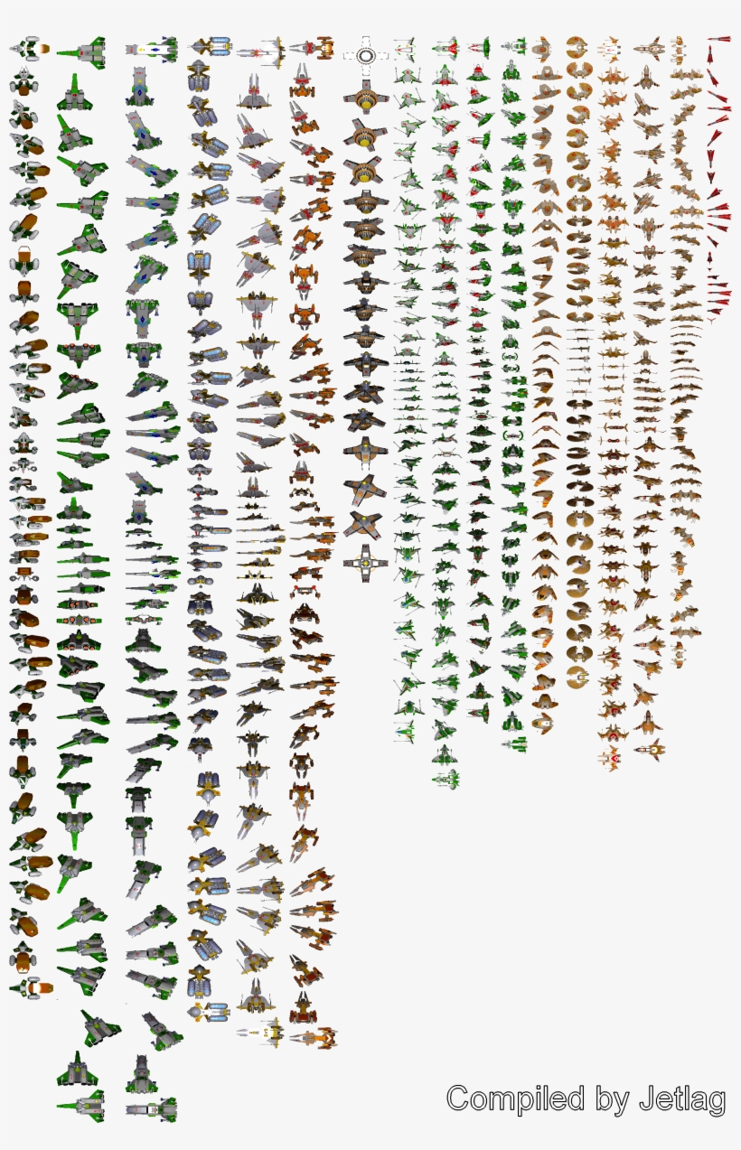 Download Spaceship Sprite @ Pixeljoint - Wing Commander Sprite Sheet | Transparent PNG Download ...