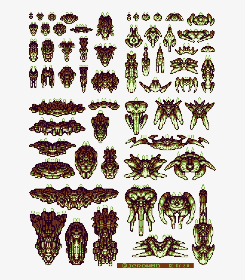 Spaceships - Top Down Spaceship Sprites PNG Image | Transparent PNG ...