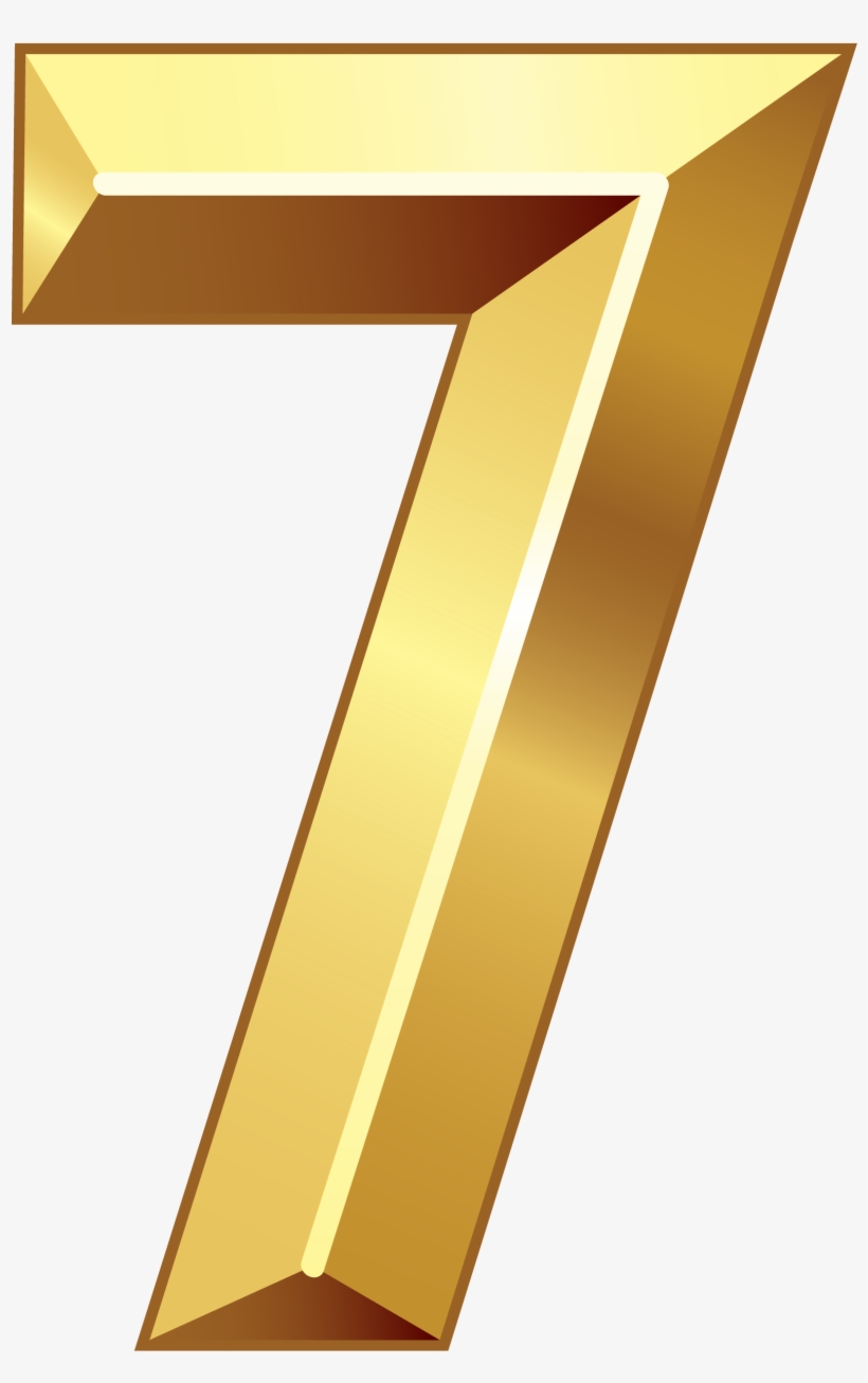 Download Gold Number Seven | Transparent PNG Download | SeekPNG