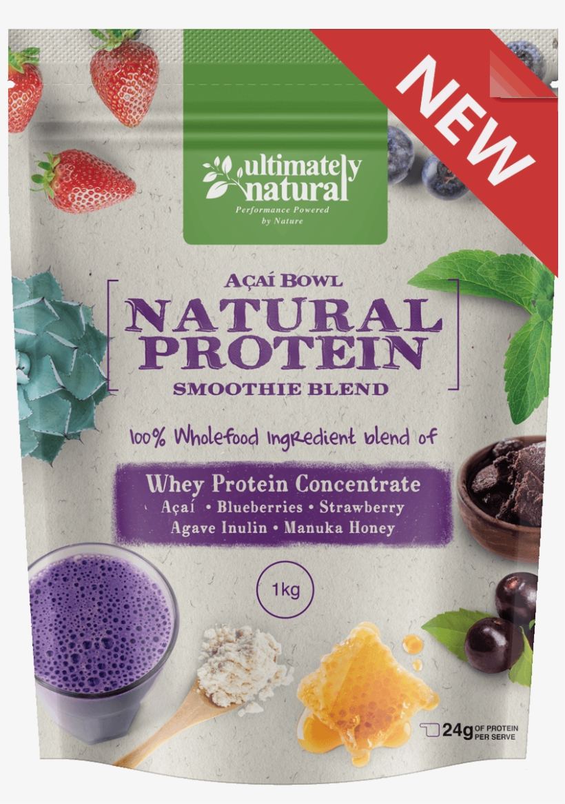 Ultimately Natural Acai Bowl Natural Whey Protein Powder - Acai Protein ...
