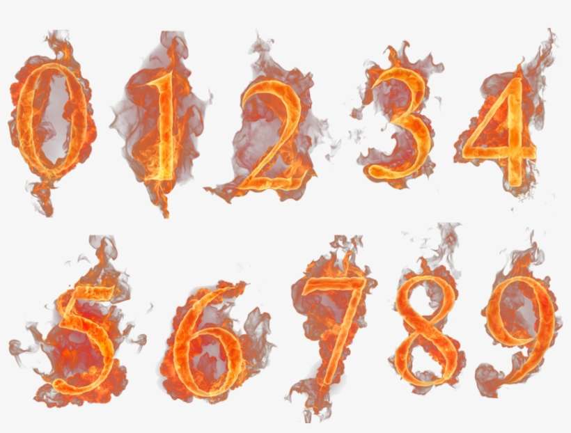 Flaming Numbers - Flaming Numbers Png PNG Image | Transparent PNG Free ...