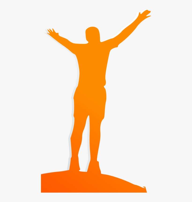 Celebrating Orange Man Free Vector - Person Celebrating Vector Png PNG ...