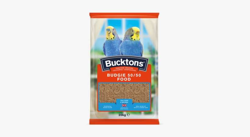 Budgie 50-50 Food 20kg - Bucktons Budgerigar Food With Spiralife PNG ...