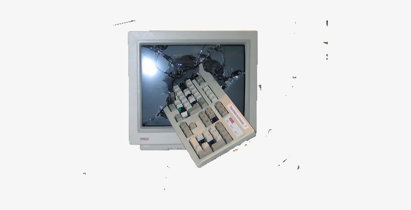 Smashed Computer Transparent - Сломанный Компьютер PNG Image ...