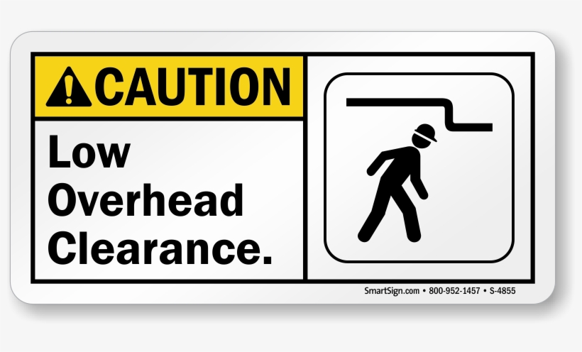 Ansi Caution Sign - Low Head Clearance Signs PNG Image | Transparent ...