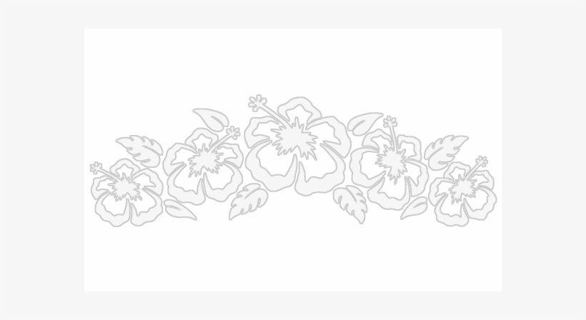 Download Hibiscus Clipart Sketching - Hawaiian Flowers Border Black And ...