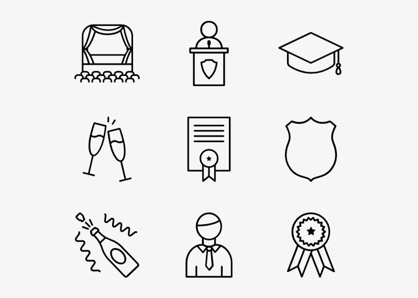 Graduation - Line Art PNG Image | Transparent PNG Free Download on SeekPNG