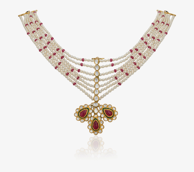 Pearl & Ruby Matha Patti - Layered Necklace PNG Image | Transparent PNG ...