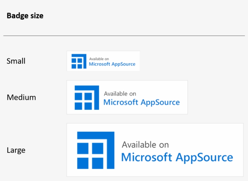 Download Appsource Badge Sizes - Available On Microsoft Appsource ...