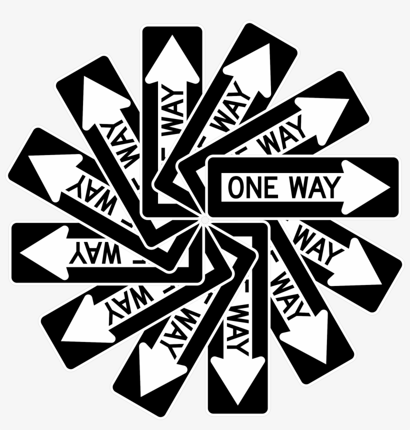 Big Image - One Way Sign PNG Image | Transparent PNG Free Download on ...