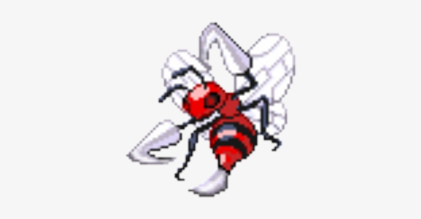 Devil Beedrill - Minecraft Pixel Art Beedrill PNG Image | Transparent ...