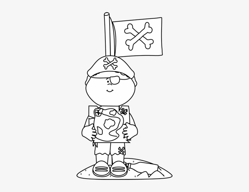 Treasure Map Clipart Black And White