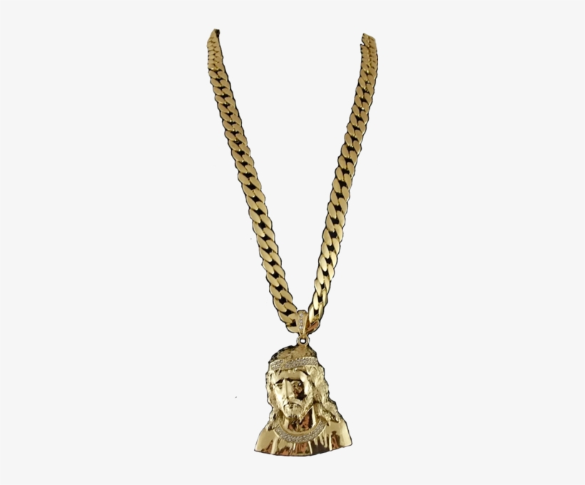 Download Share This Image - Hip Hop Chain Jesus Piece Gold Finish 33 ...