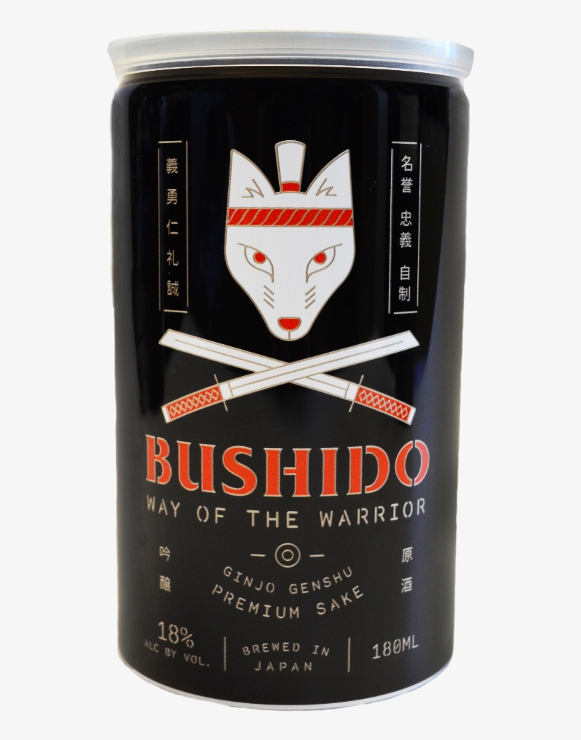 Bushido Way Of The Warrior Ginjo Genshu Sake - Bushido Sake Can PNG ...