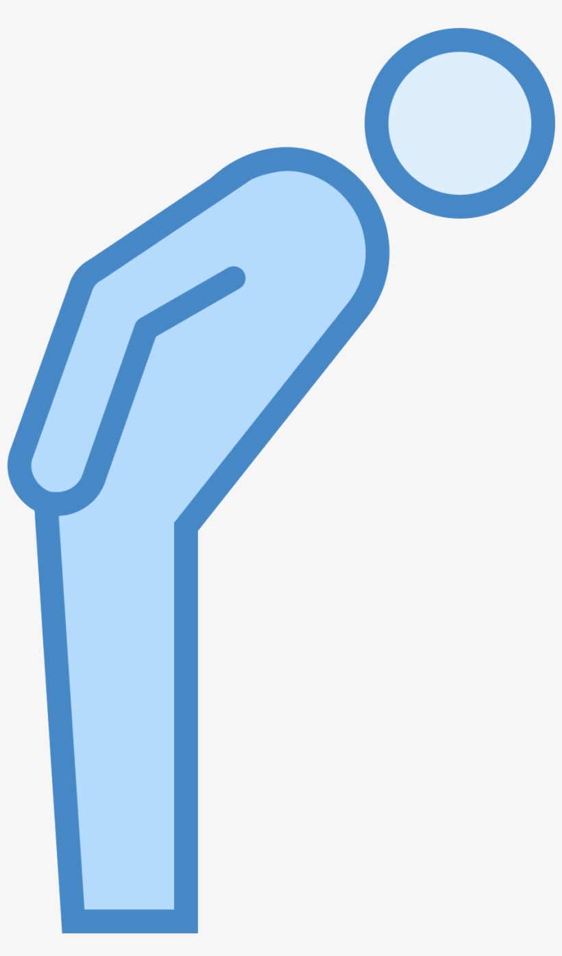 This Logo Shows A Drawing Of A Person Shown From The - Someone Bowing ...