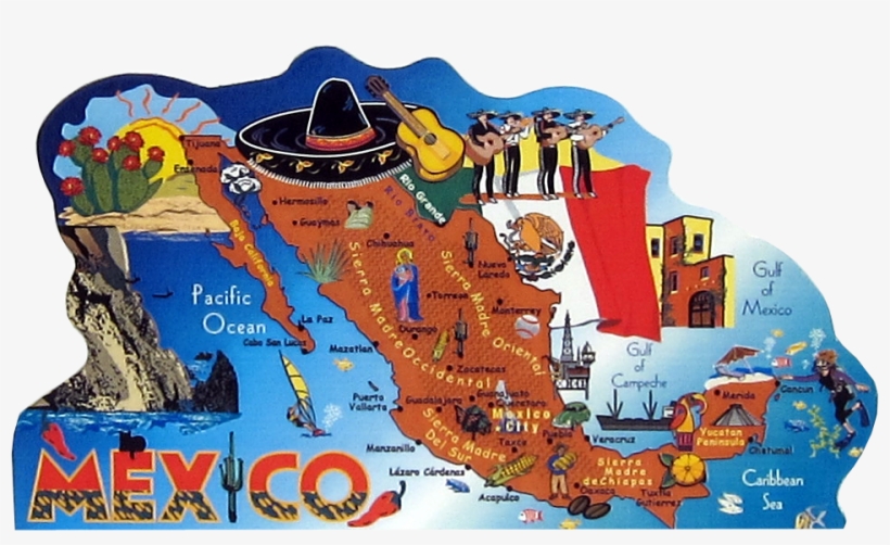 Download Artistic Map Of Mexico | Transparent PNG Download | SeekPNG