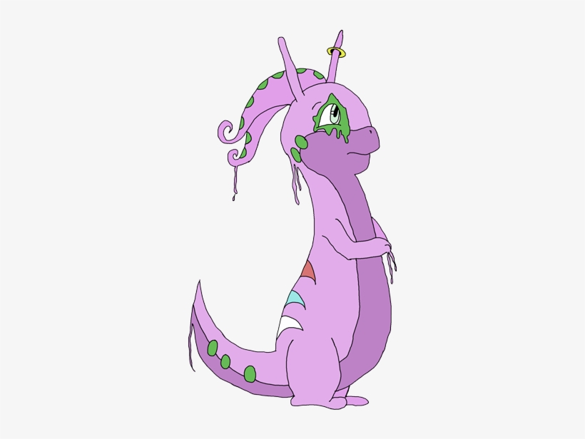 Slightly Differently Color Than Normal Goodra, Back - Cartoon PNG Image ...
