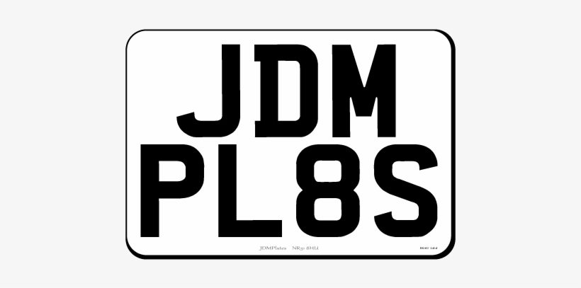 Small Square Jdm Front & Rear Bespoke Legal Number - Vehicle ...