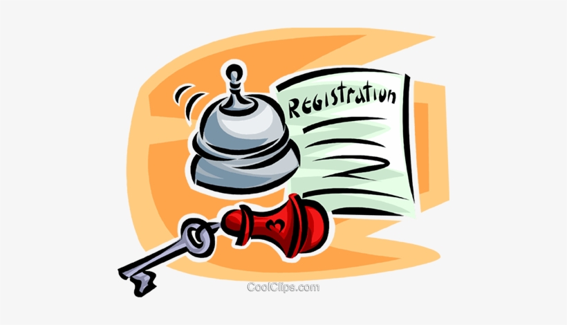 Hotel Key And Front Desk Bell - Front Office Vector Illustration PNG ...