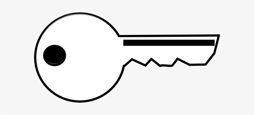 White Key Clip Art At Vector Clip Art - Key Clipart Black And White PNG ...