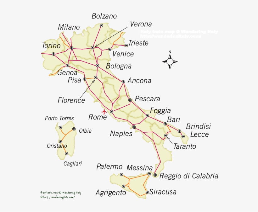 Download Italy Train Map | Transparent PNG Download | SeekPNG