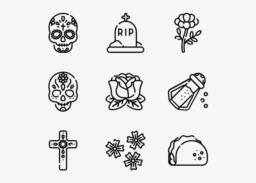 Día De Muertos - Iconos Dia De Muertos PNG Image | Transparent PNG Free ...