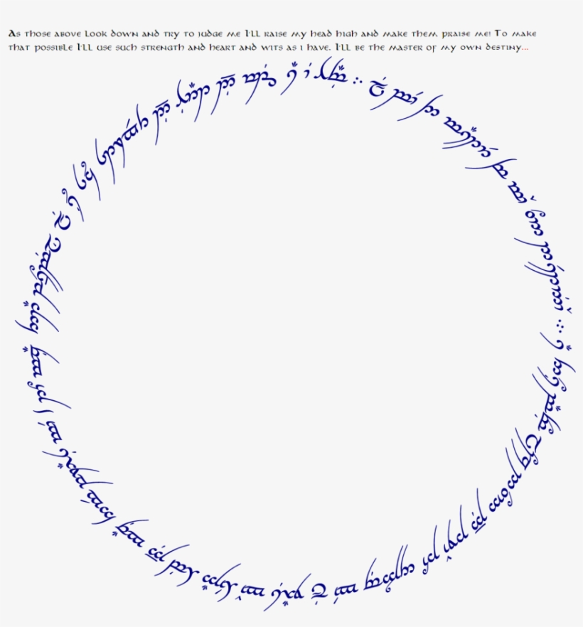 The One Ring Inscription