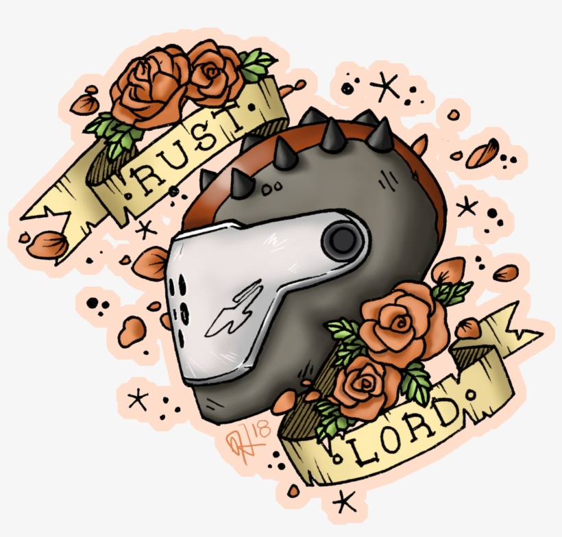 Rust Lord Helmet Tattoo Flash [creative]creative - Rust Lord Tattoo PNG ...