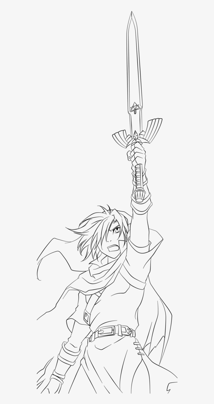 Zelda Skyward Sword Lineart - Line Art PNG Image | Transparent PNG Free ...