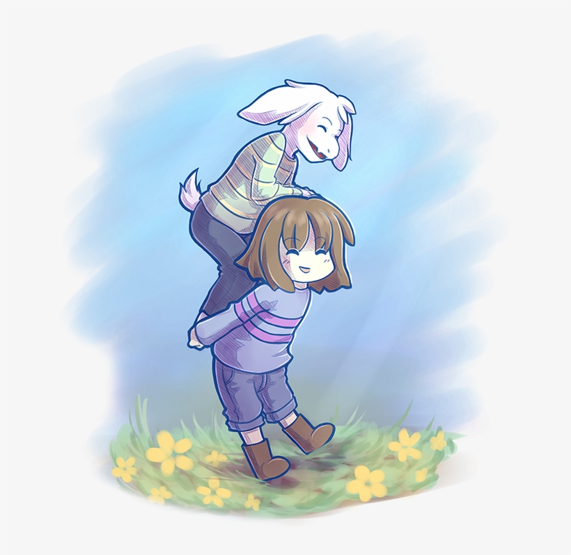 X Asriel By Kaweii-d9n8ju4 - Frisk X Asriel Cute PNG Image ...