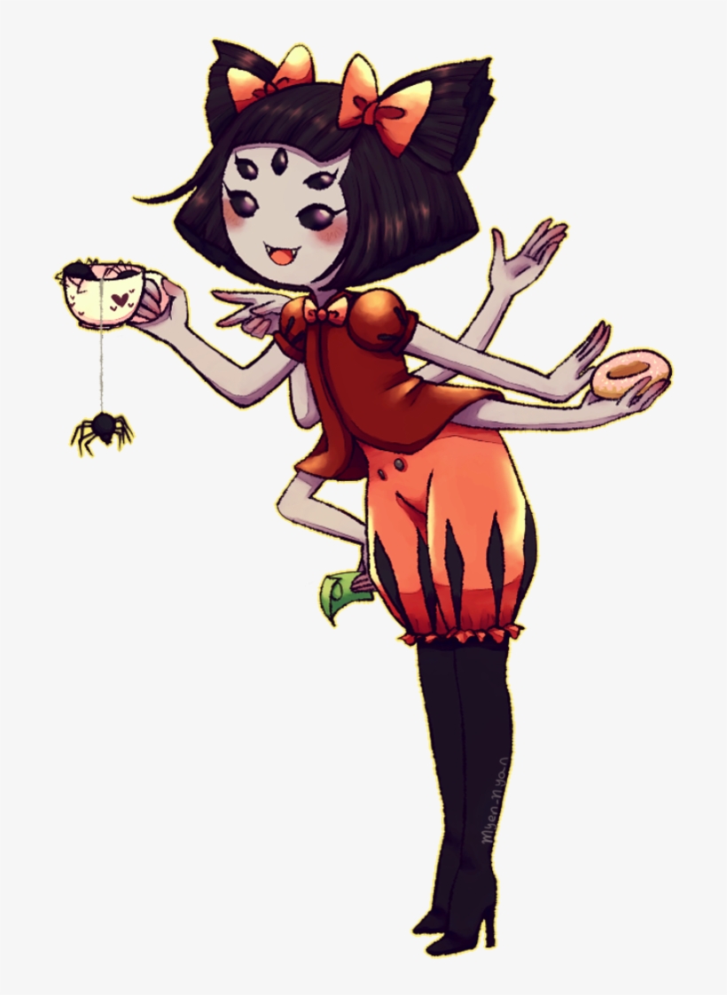 Little Miss Muffet By Myen Nyan-d9jjdie - Undertale Muffet Ecchi PNG ...