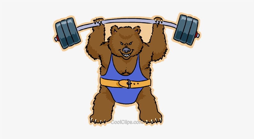 Weight Lifting Bear Royalty Free Vector Clip Art Illustration ...