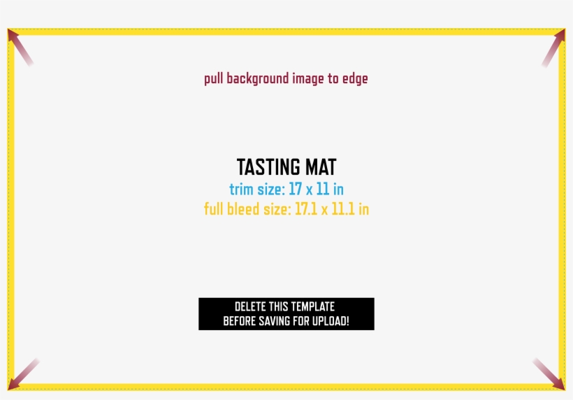 Template Design Of A Wine Tasting Mat With Print Marks - Beer Tasting ...